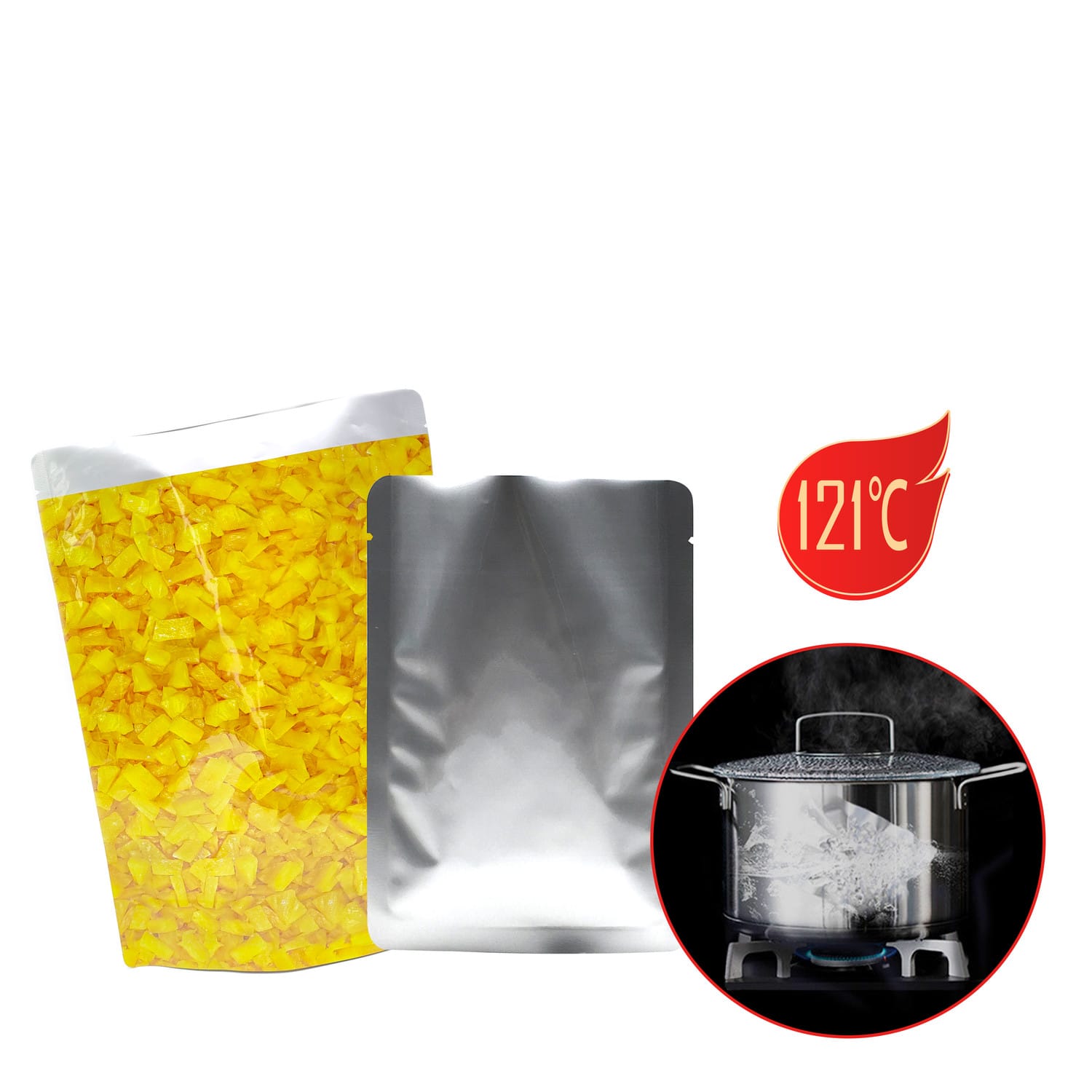 retort pouches:Aluminum Foil Retort Packaging Pouch 120C-135 High ...