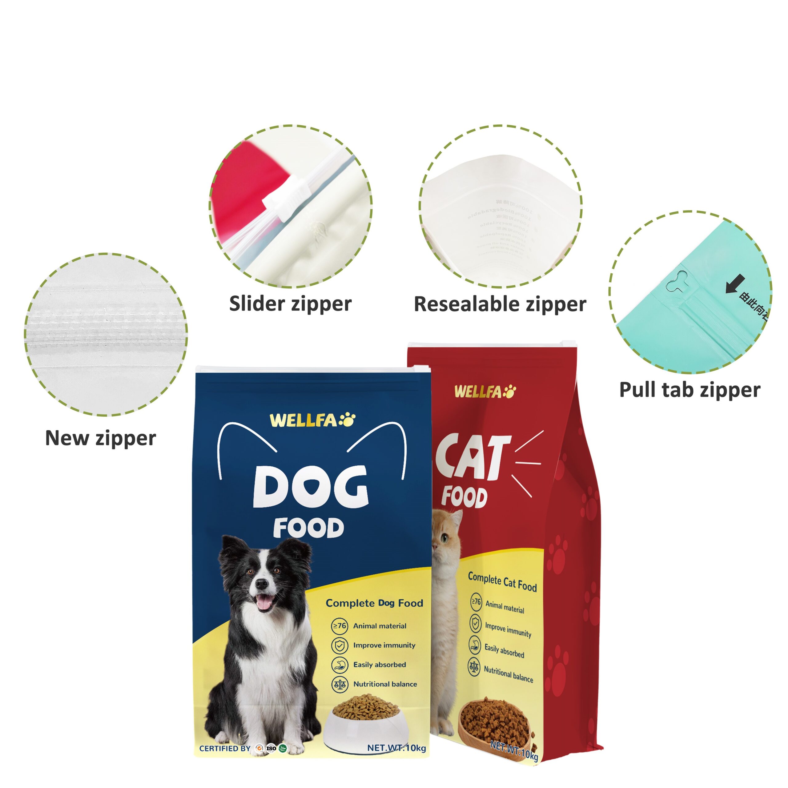 Dog Food Packaging Bag:Custom Design Pet Treat Food Packing Pouch ...