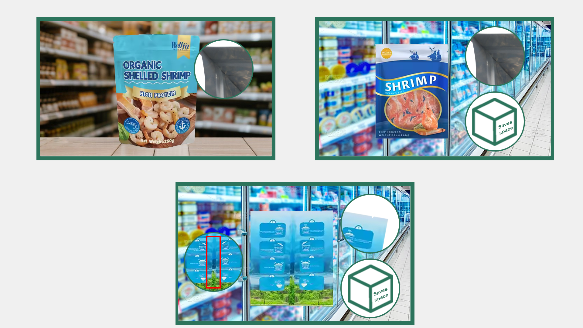 Choose the right packaging bag for frozen shrimp