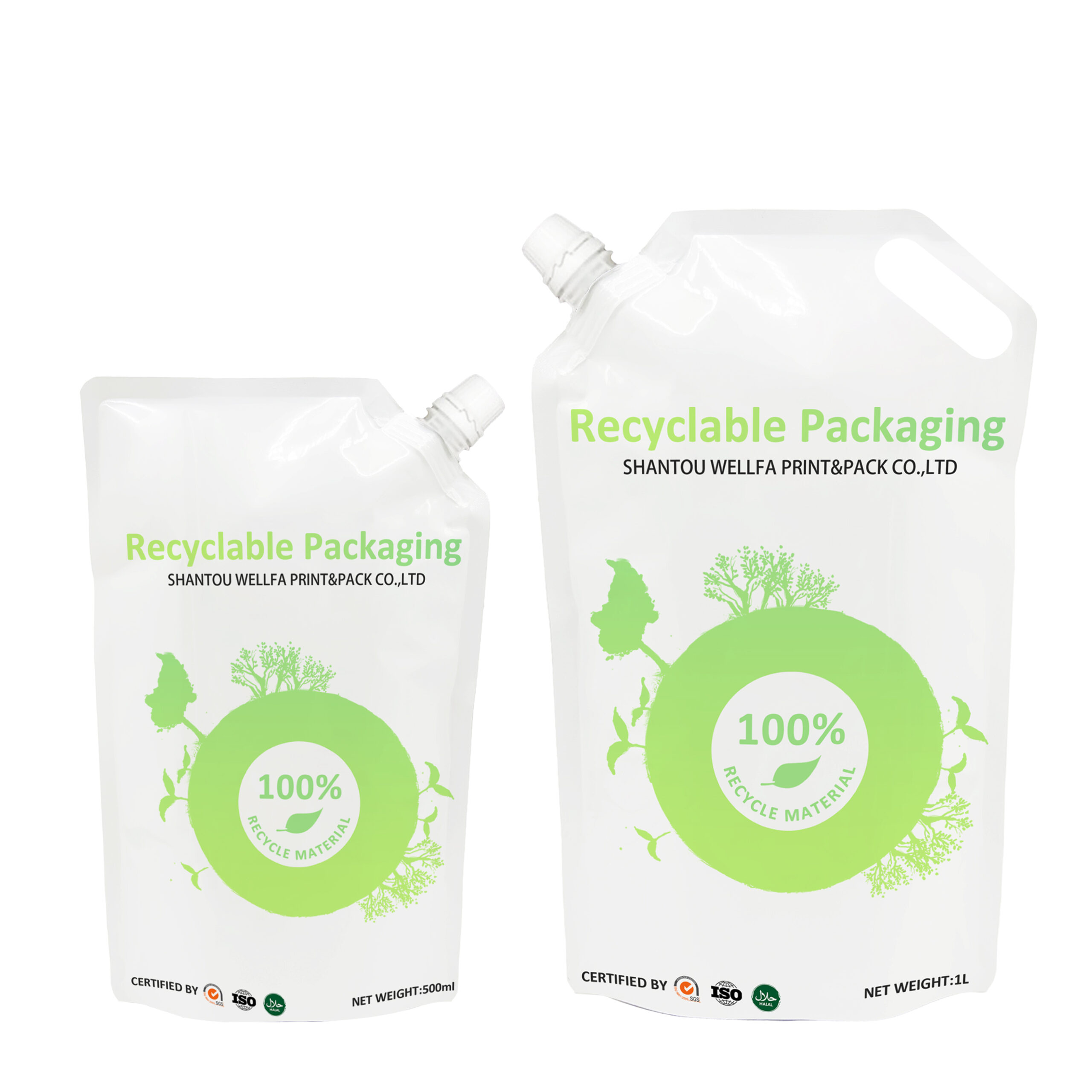 Recyclable Spout Pouch:Manufacturer Custom Logo PE Recycle Bag for ...